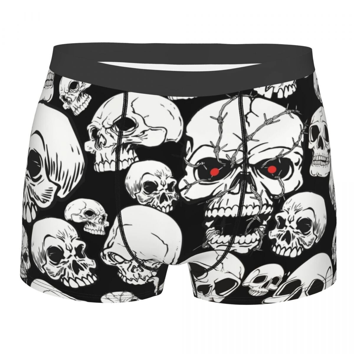 Men's Panties Scary Skull With Red Eyes Male Underpants Man Short Boxer ...