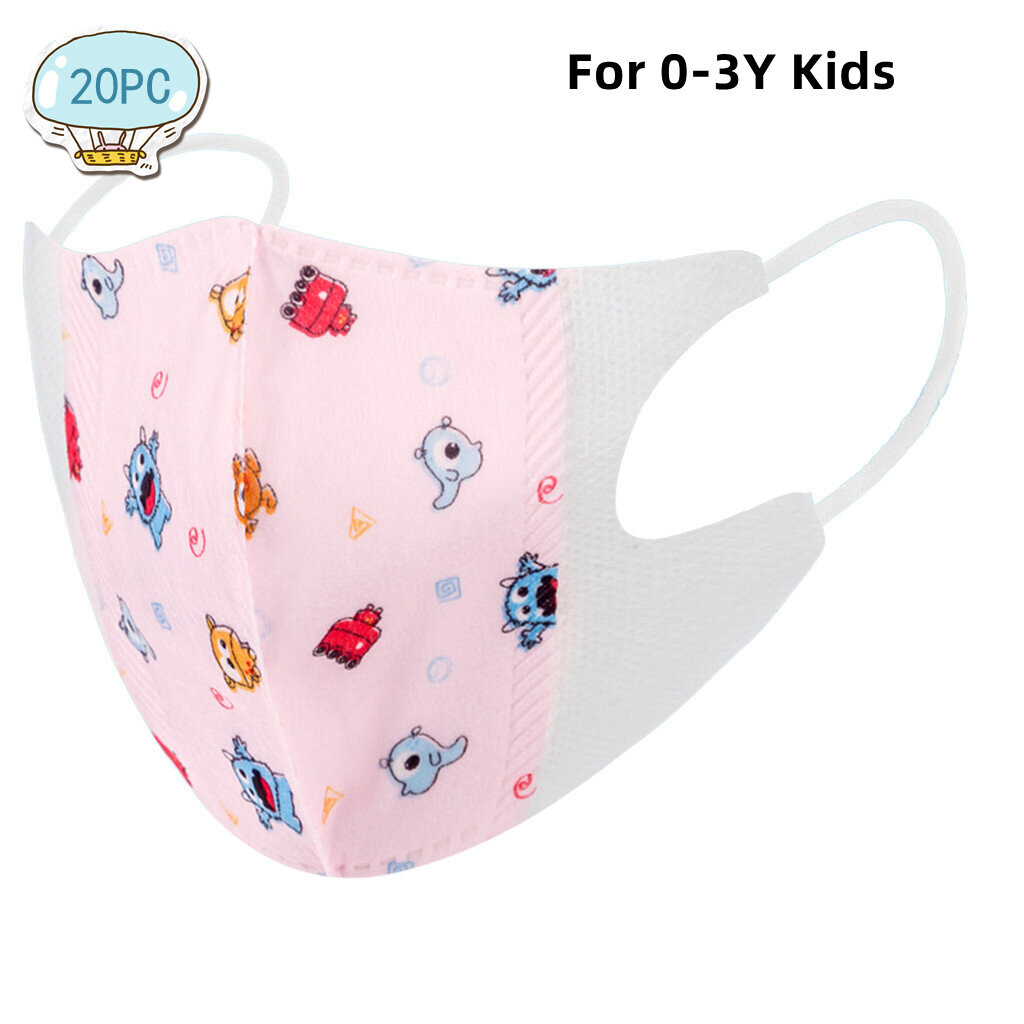 20pc Kids Children's Baby Mask Disposable Face Mask Cartoon Masks ...