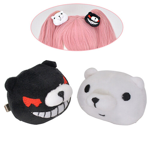 Anime Monokuma Hair Clip Danganronpa Enoshima Junko Cosplay Hairpin ...