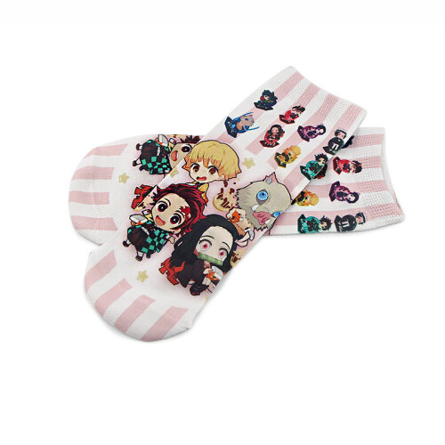 Demon Slayer Kimetsu No Yaiba Sock Anime Kamado Tanjirou Kamado Nezuko ...