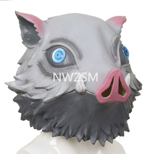 Anime Demon Slayer Mask Halloween Hashibira Inosuke pig face masksWacky ...