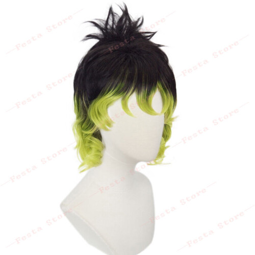 Demon Slayer Gyutaro Shabana Cosplay Wig Tattoo Sticker Daki Brother ...