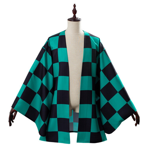 Anime Demon Slayer Kimetsu no Yaiba Tanjiro Kamado Kimono Cloak Cosplay ...