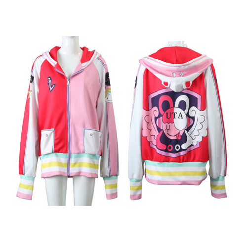 One Piece UTA Cosplay Costume Hoodie Zip Up Jacket Outfits Coat Halloween Carnival Suit on OnBuy