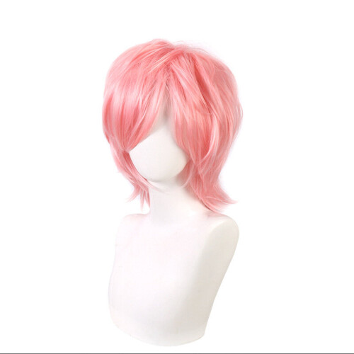 Anime Lily Cosplay Wig Pink Short Hair Heat Resistant Synthetic Hairs ...