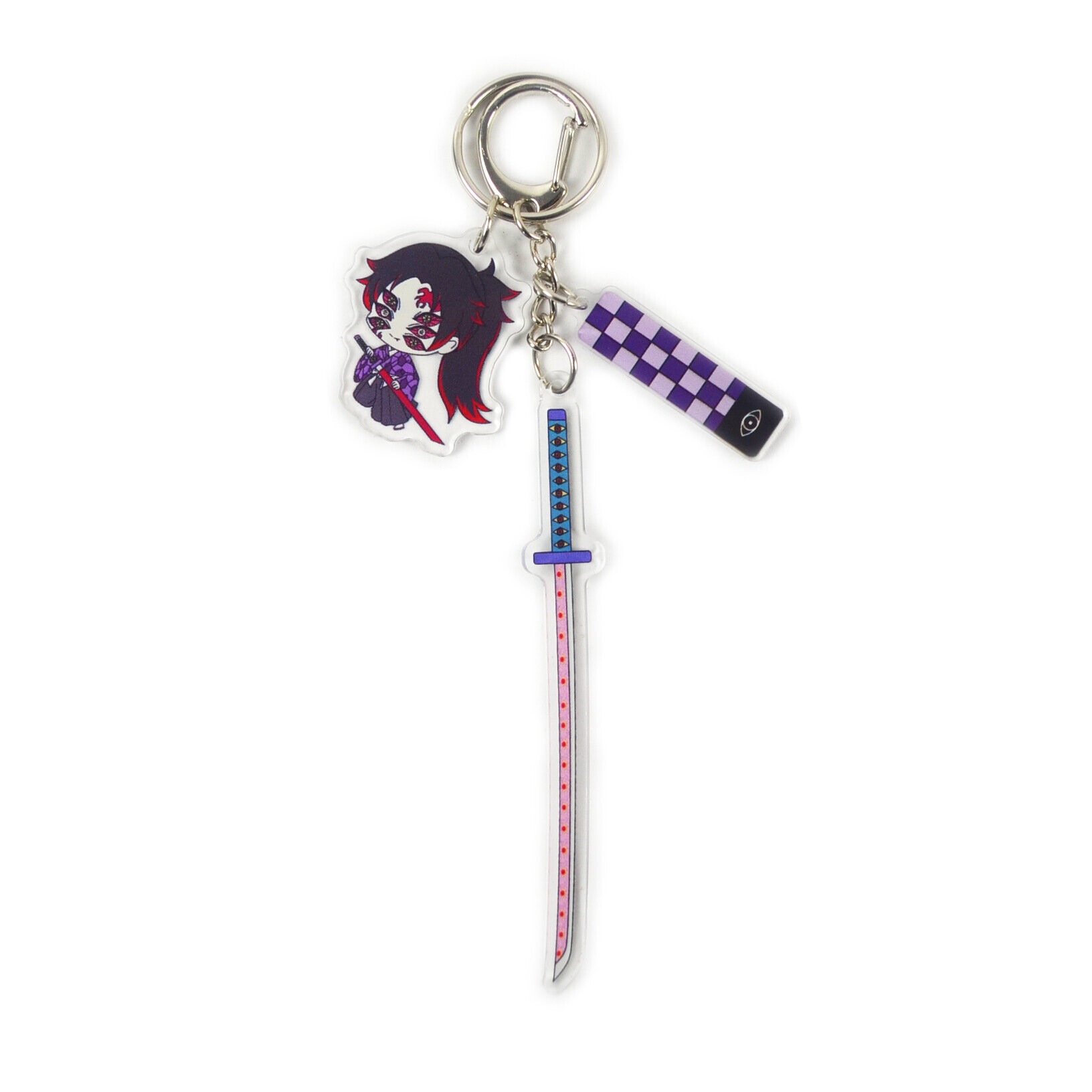 9 Styles Anime Demon Slayer Acrylic Keychain Enmu Dream Akaza Komaji ...