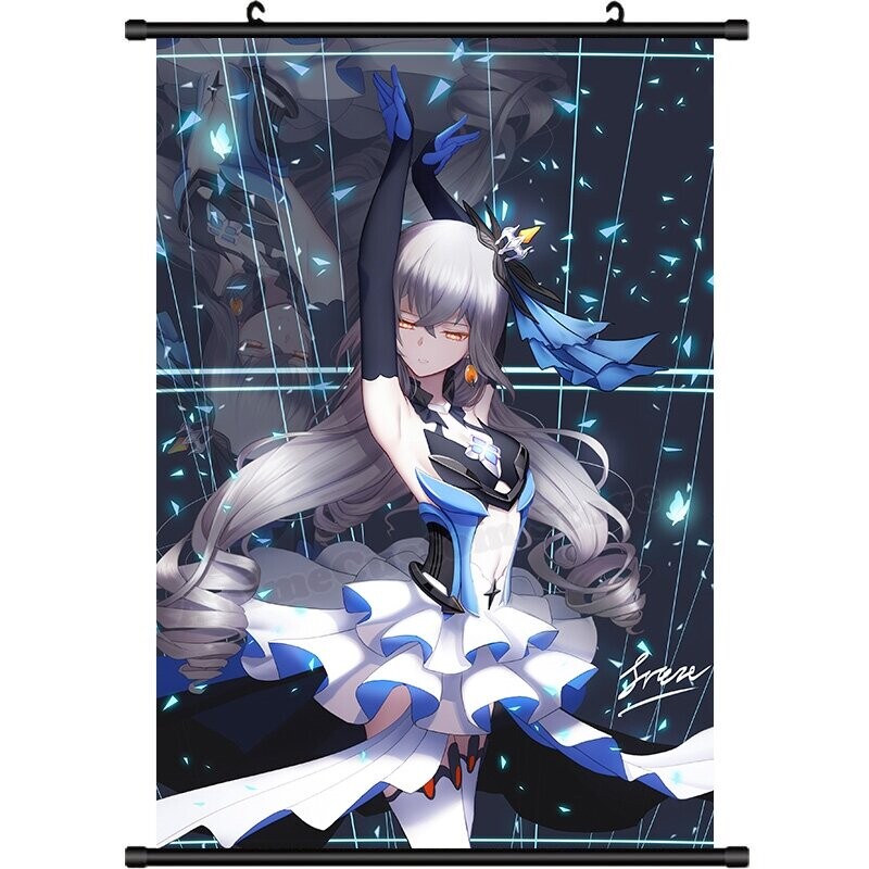 Anime Bronya Zaychik Honkai Impact 3 Game Wall Scroll Roll Painting ...