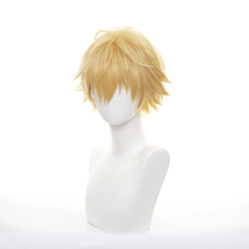 Chainsaw Man Denji Wig Cosplay Costume Anime Denji Golden Short Wig ...