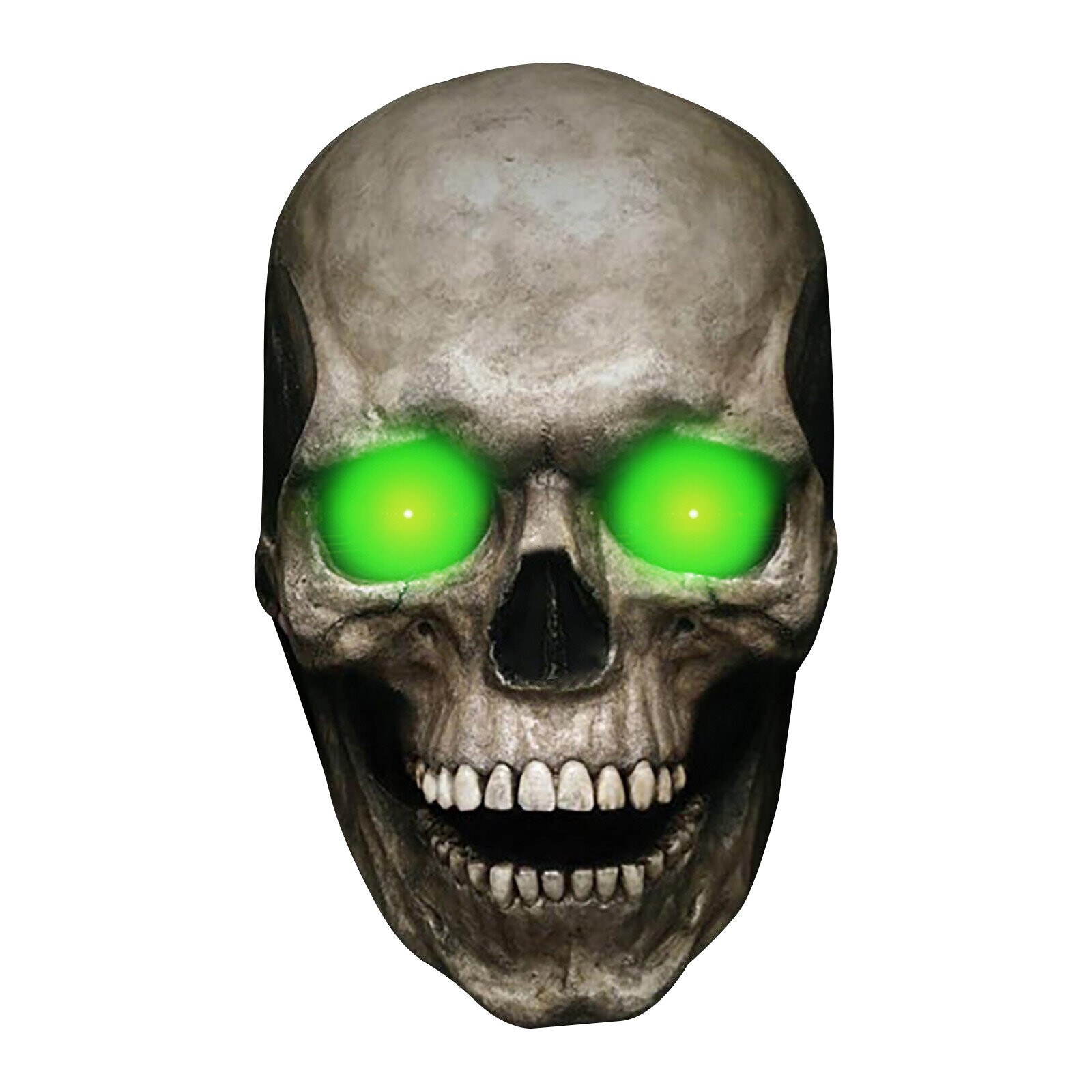 Cosplay Game Skull Mask Glowing Green Eye Halloween Horror Skull Mask ...