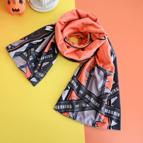 Anime Chainsaw Man Pochita Theme Cosplay Scarves Winter Warm ...