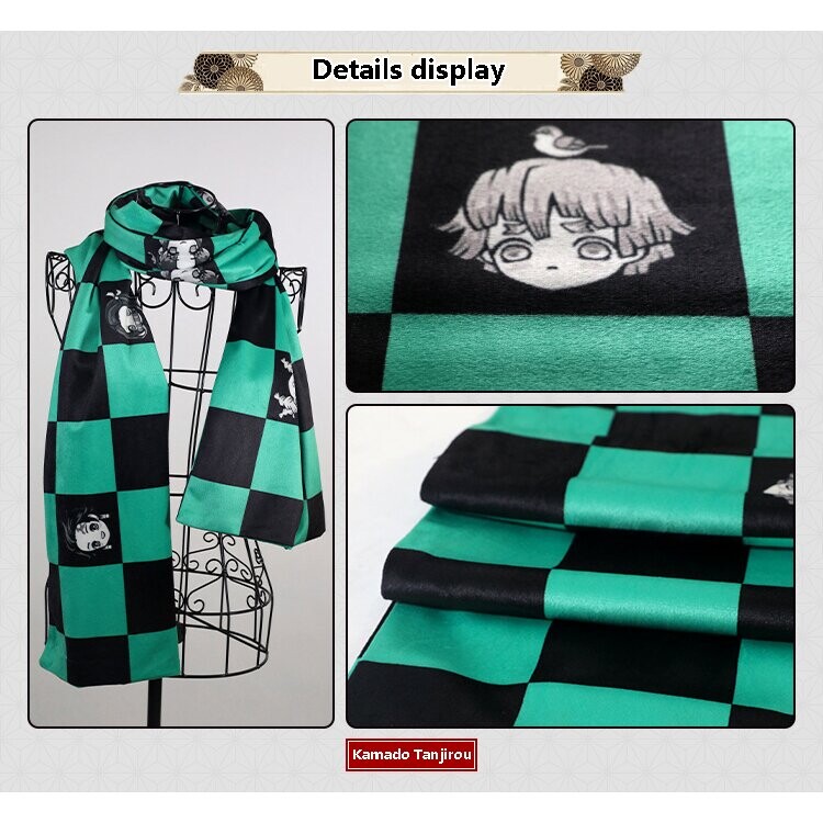 Anime Demon Slayer Cosplay Scarf Kamado Tanjirou Kamado Nezuko Kochou ...