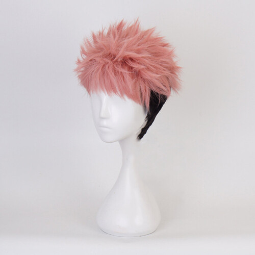 Yuji Itadori Cosplay Wig Anime Jujutsu Kaisen Pink Spiky Hair Heat ...