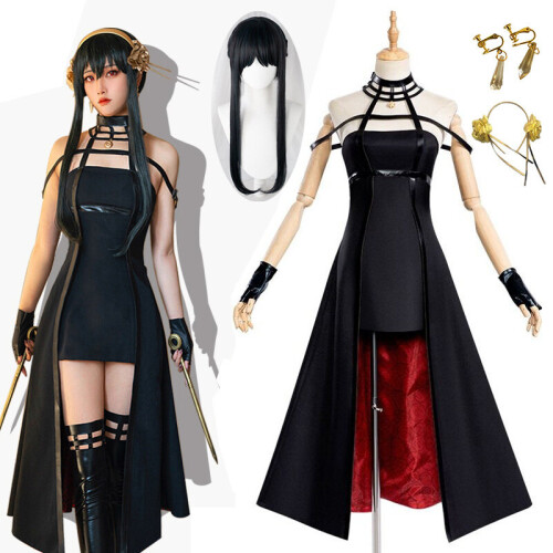 Anime Yor Forger Cosplay Spy Family Cosplay Costume Yor Dress Outfit ...