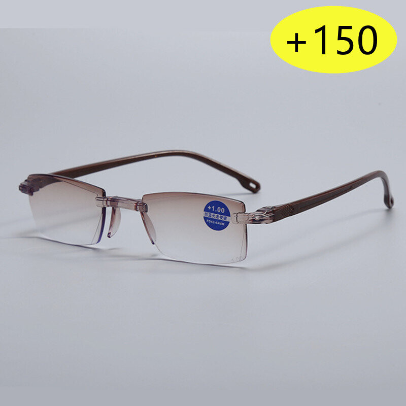 Ultralight Rimless Reading Glasses Anti Light Radiation Computer ...