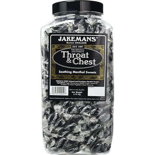 Jakemans Throat and Chest Flavour - 2.75kg jar - Soothing menthol ...