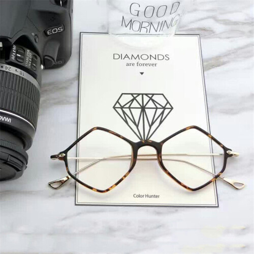 hexagon glasses frames men women ultralight eyeglasses female eyewear ...