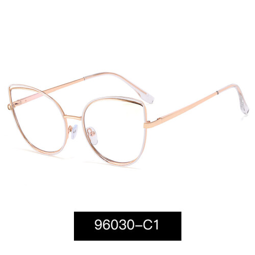 Metal Cat Eye Glasses Frame Version Eyeglasses Frame Women Optical ...