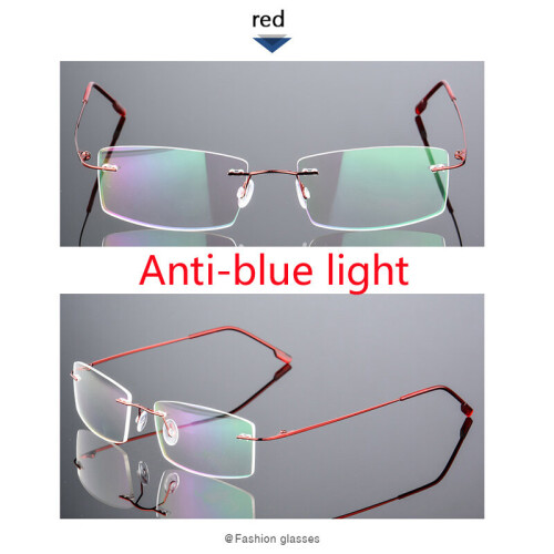 Customize Coating Frameless Myopia Glasses Anti Light Prescription ...