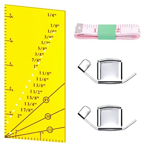 Seam Allowance Ruler and 2 Pack Magnetic Seam Guide, Sewing Machine ...