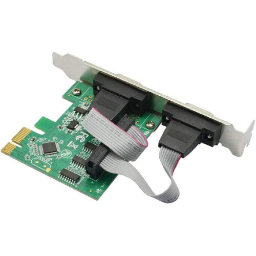 PCI-Express 2 ports Serial Card, Dual Port Serial RS-232 DB9 COM Card ...