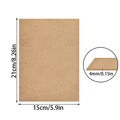 A5 MDF Wood Boards for Crafts 4mm Medium Density Fiberboard Wooden ...