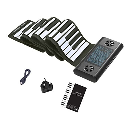 61 key Roll Up Piano Portable, Roll up Keyboard piano With 128 tones ...