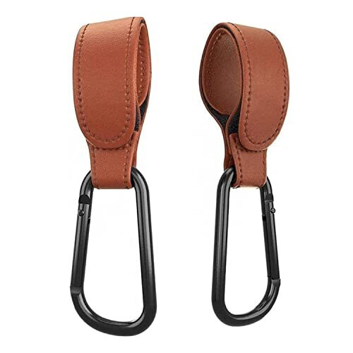 Leather Style Buggy Clips, 2 Pack Heavy Duty Pram Clips Stroller Hooks ...