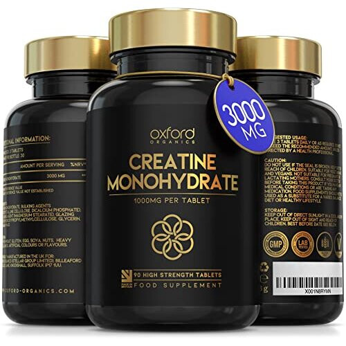 Creatine Monohydrate Tablets 3000mg | 90 Creatine Tablets, 30 Servings ...