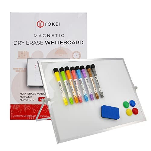 40X30CM Small Double Sided A3 Magnetic White Board - Pen Set + Eraser ...
