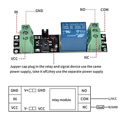 5pcs 1 Channel 3V Relay Module with Optocoupler for ESP8266 Module,3v ...