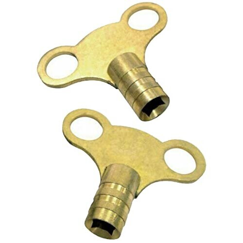 2 x fiXte Radiator Plumbing Bleed Bleeding Key Keys Solid Brass Vent ...