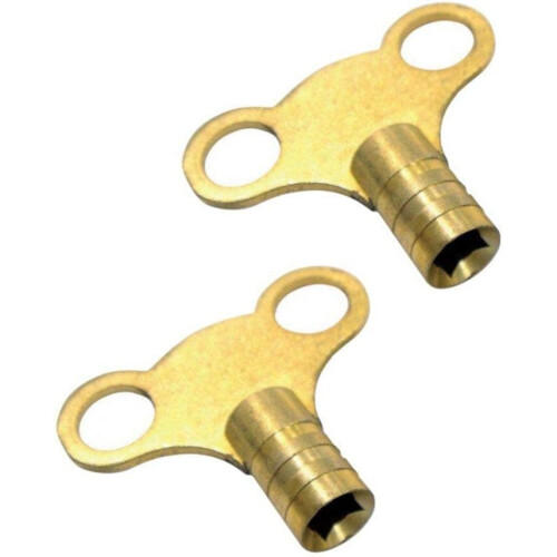 2 x fiXte Radiator Plumbing Bleed Bleeding Key Keys Solid Brass Vent ...