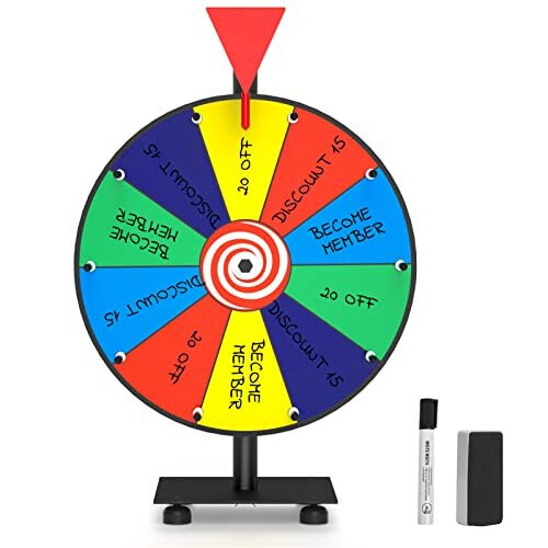 Color Prize Wheel Editable Fortune Roulette Spinning Game with Dry ...