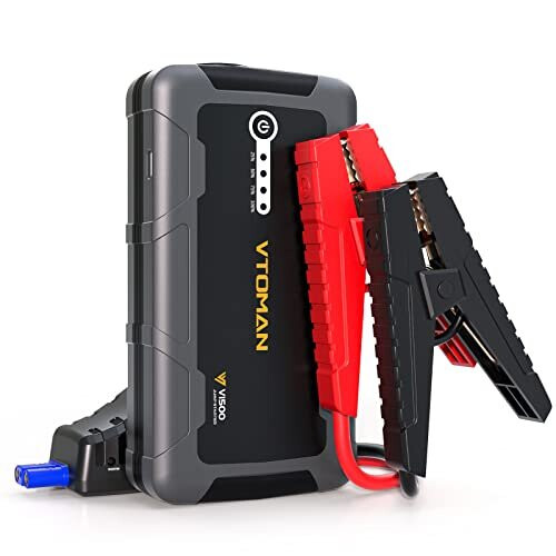 Car Jump Starter Power Pack - 1500A Peak Car Jump Starters (up to 6.0L Gas and 4.5L Diesel) 12V ...