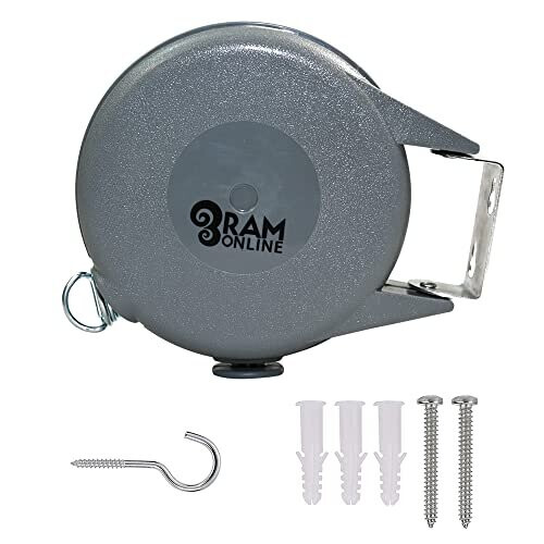 Ram Heavy Duty Outdoor Retractable Clothes Line Laundry Drying Washing ...