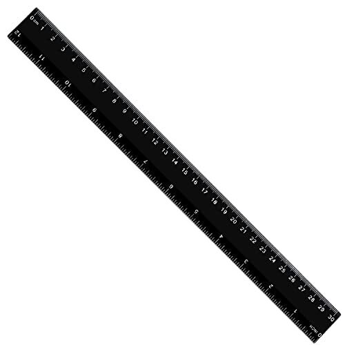 Metal Ruler Black Metal Rulers 30cm 12 inch Stainless Steel Ruler Long ...
