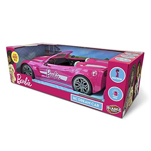 Toyz Barbie Dream Car, Remote Control Car, Pink Car for kids, Full ...