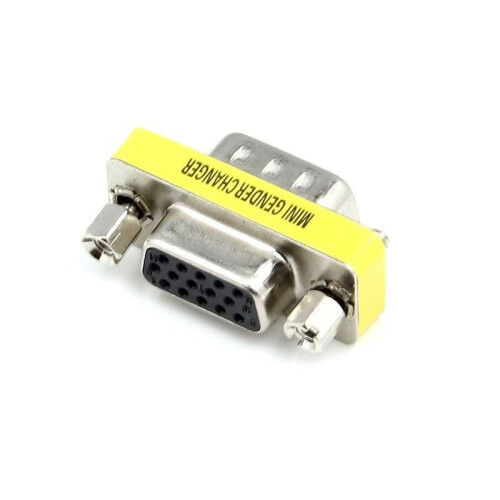 2 Pack 15Pin VGA SVGA Gender Changer Adaptor Connector Male To Female ...