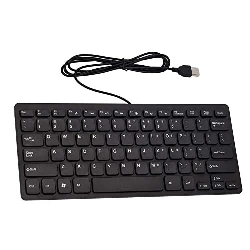 USB Wired Mini Keyboard, Slim Ergonomic Keyboard Small Compact Simple ...