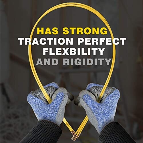 50' Fiberglass Electrical Connectable Fish Tape Pull Kit Cable Rods ...