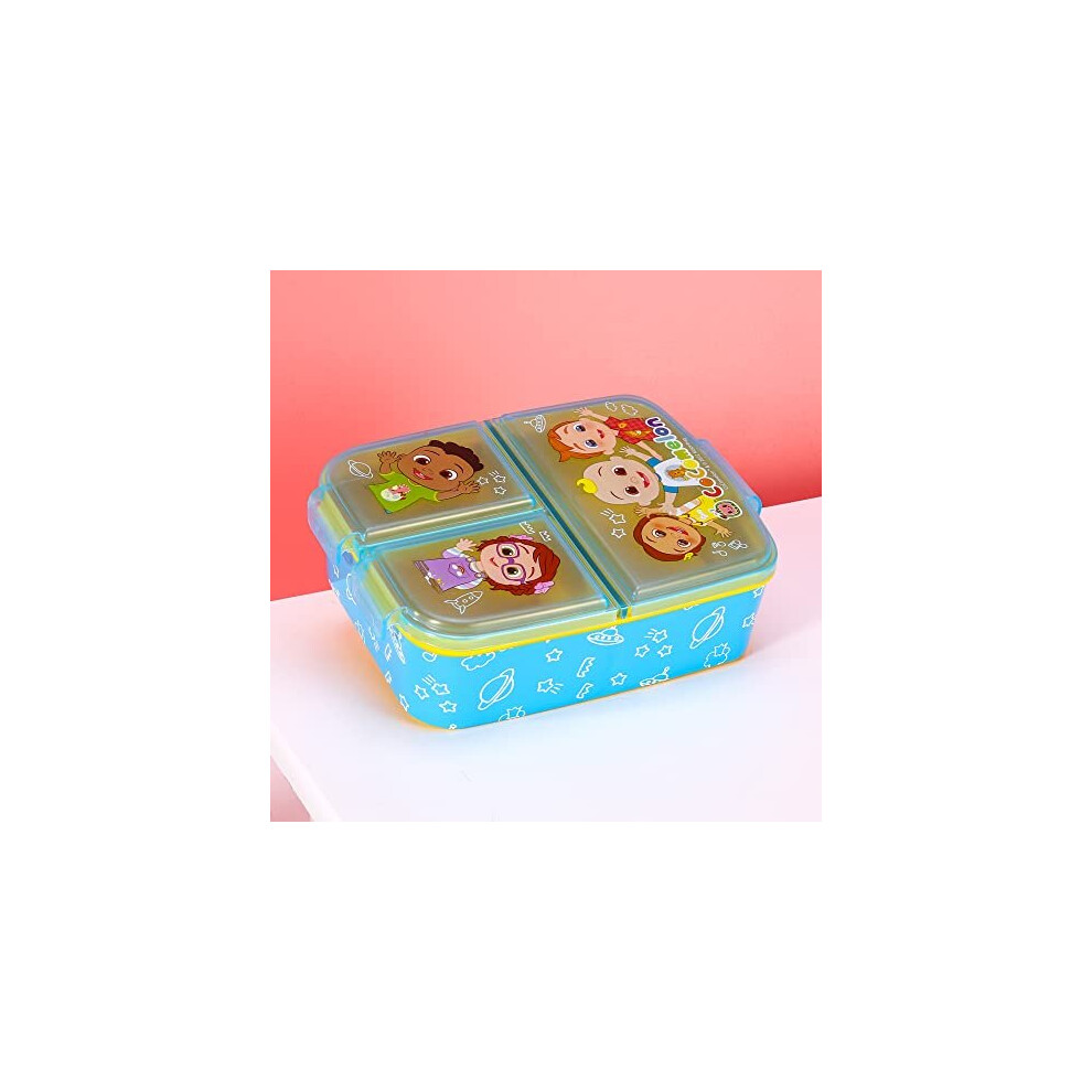 Cocomelon Kids Childrens Multi Compartment Rectangular School Travel ...