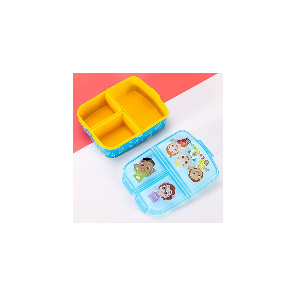 Cocomelon Kids Childrens Multi Compartment Rectangular School Travel ...