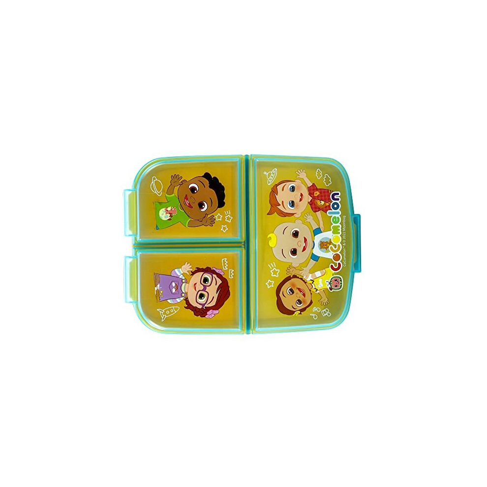 Cocomelon Kids Childrens Multi Compartment Rectangular School Travel ...
