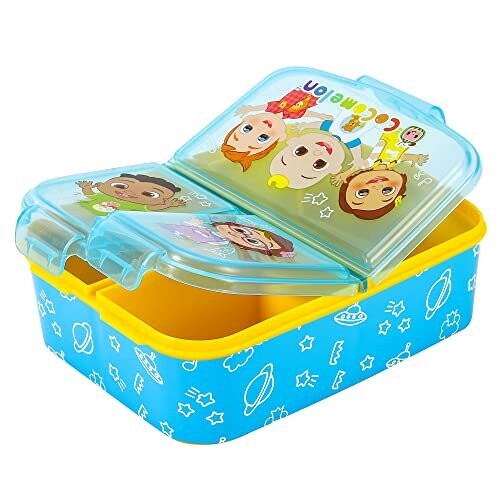 Cocomelon Kids Childrens Multi Compartment Rectangular School Travel ...