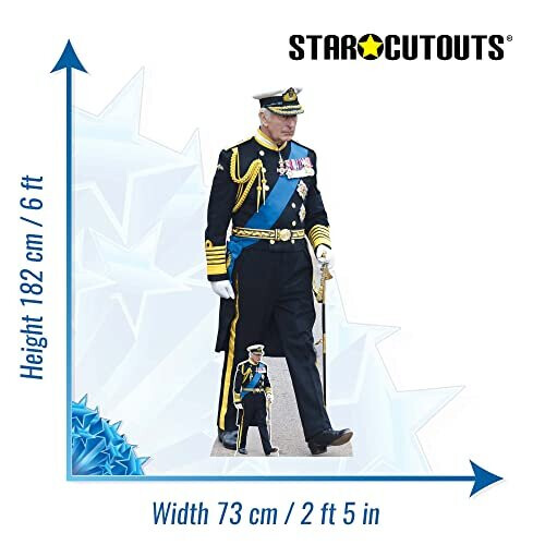 SC4410 King Charles Cut Out Life Size - King Charles Coronation ...