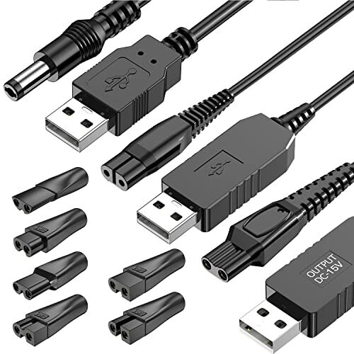 USB Shaver Power Adapter Kit Replacement, Ancable Charger Kit ...
