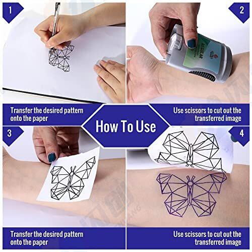 Tattoo Transfer Paper, Tattoo Stencil Paper 50 Pcs, Tattoo Carbon Paper ...