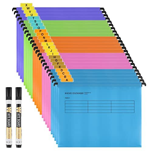 A4 Suspension Files,BOENFU 24 Pack Polypropylene for Suspension Files ...