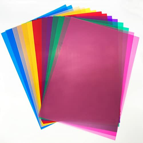 14 Sheets 7 Colours Correction Gel Light Filter Colour Film Colour ...