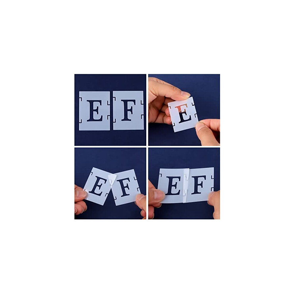 43pcs 1 Inch Letter and Number Templates, Reusable Plastic Uppercase ...
